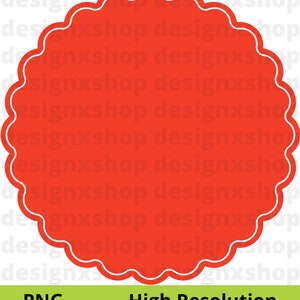 Scalloped Circle Clipart, Circle Clipart, Rainbow Circle Planner ...