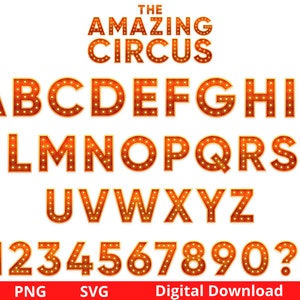 Circus Alphabet Clipart, Alphabet Clipart, Circus Letters, Circus ...