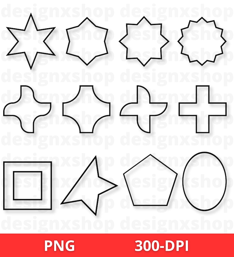 Basic Shapes SVG Bundle, Geometric Shapes Svg, Name Frame Tags Svg ...
