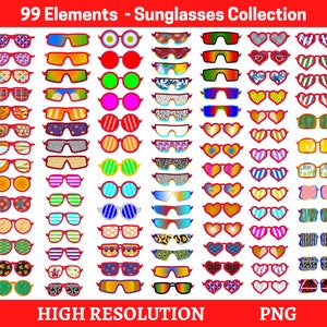 Sunglasses Clipart Rainbow Glasses Clipart Glasses Clipart - Etsy