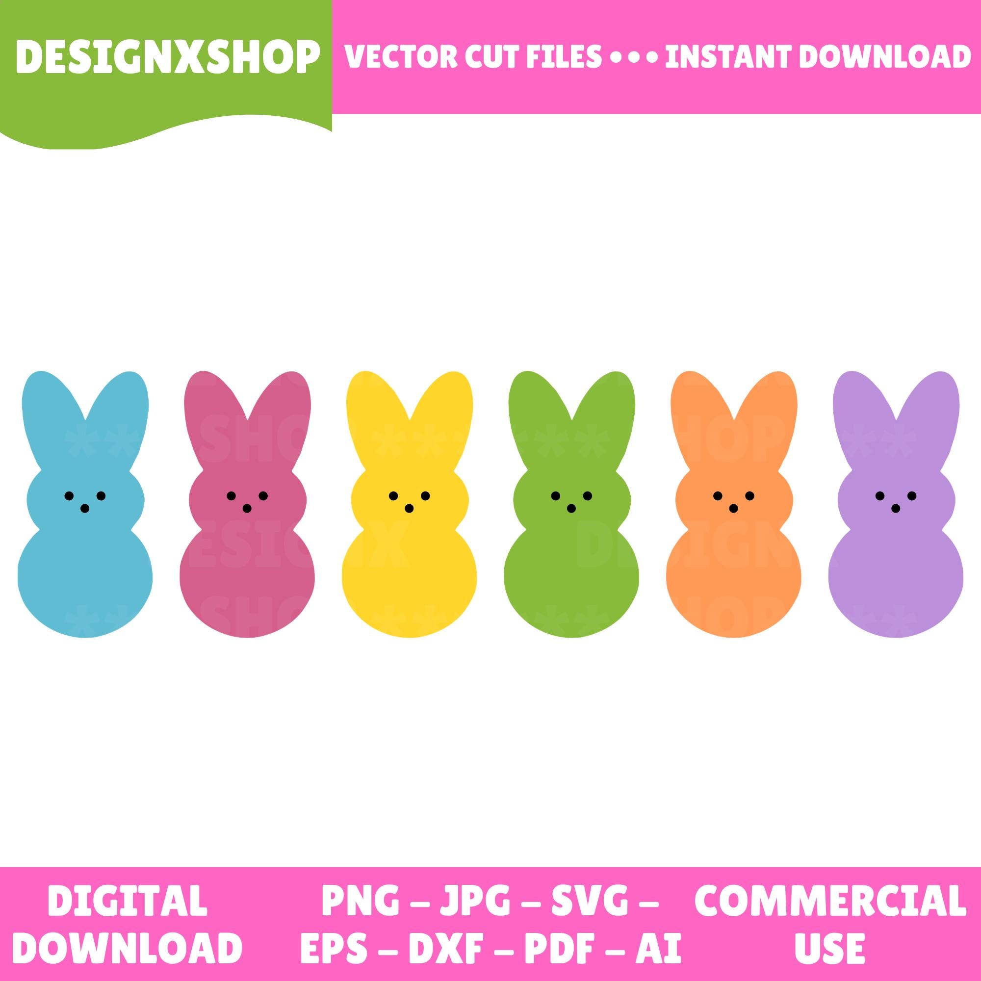 Easter Peeps Svg, Easter Bunny Svg, Bunny Svg, Marshmallow Peep Shirt ...