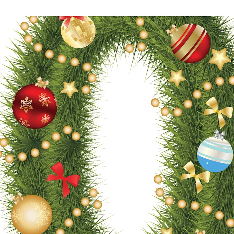 Christmas Numbers Clipart, Christmas Letters, Fonts, Alphabet, SVG, PNG ...