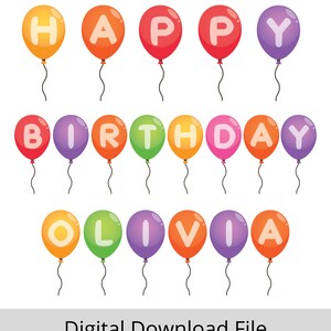 Balloon Alphabet Clipart, Alphabet Clipart, Balloon Alphabet, Birthday ...