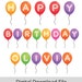 Balloon Alphabet Clipart, Alphabet Clipart, Balloon Alphabet, Birthday ...