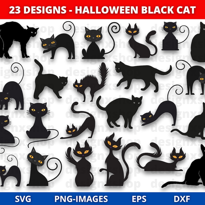 Free Black Cat Halloween Svg - Etsy