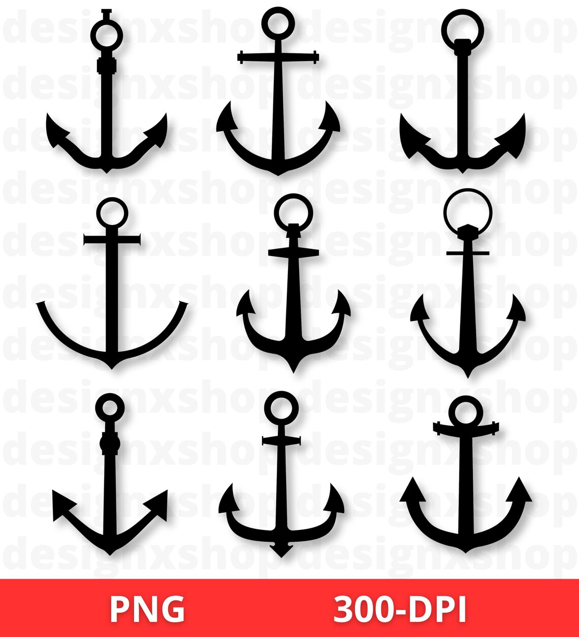 Anchor SVG Bundle: 70 Nautical Designs (digital Download) - Etsy