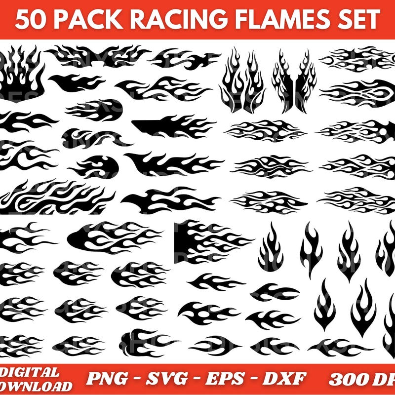 Flames Svg - Etsy
