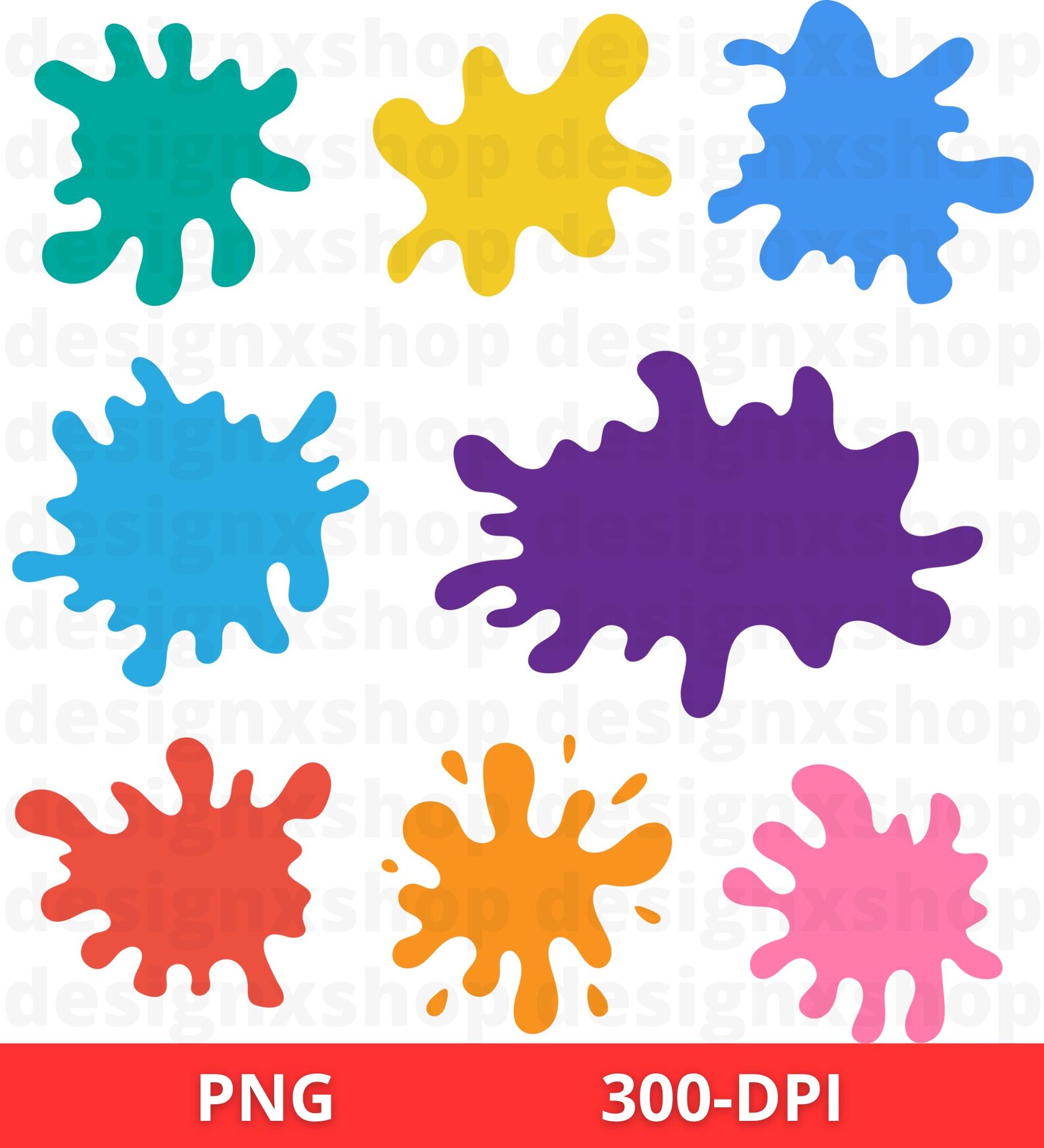 Paint Splatter SVG Bundle, Paint Splats Svg Files, Paint Svg, Ink ...