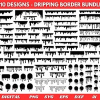 Dripping SVG Melting Svg Dripping Svg Files for Cricut Dripping Borders ...