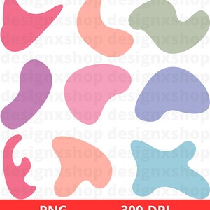 Abstract Shapes SVG Bundle, Shapes Clipart, Shape Background, Splatter ...