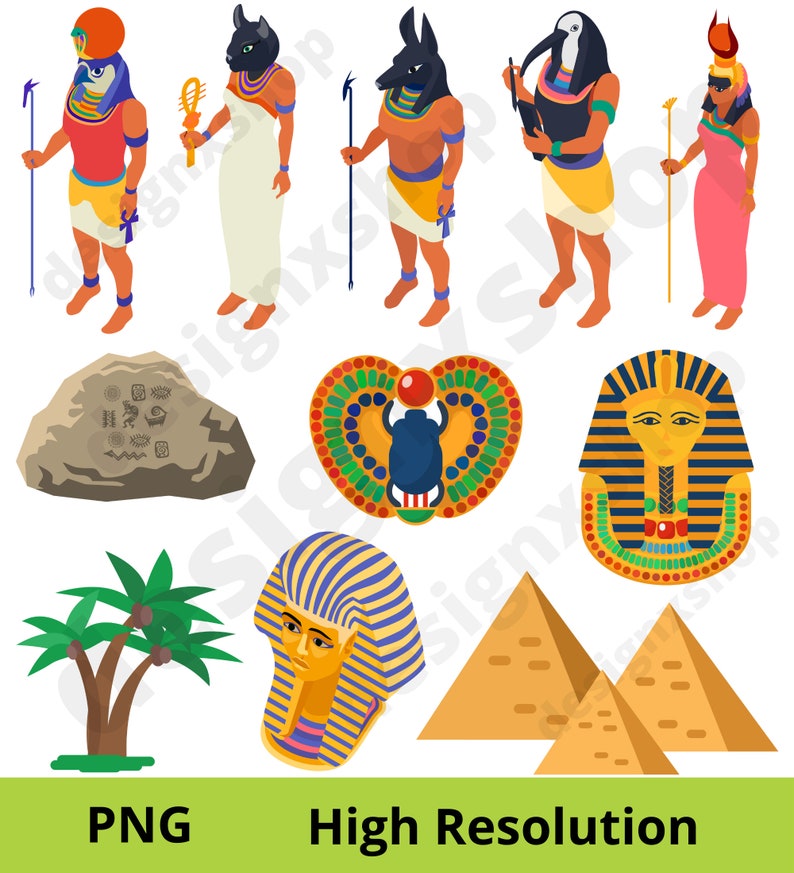 Ancient Egypt Clipart: Travel & Historical Designs (digital Download ...