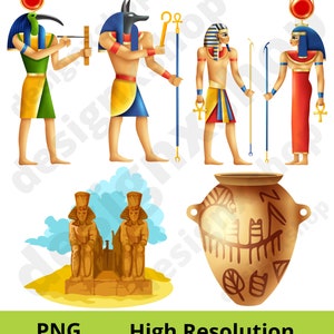 Ancient Egypt Clipart: Travel & Historical Designs (PNG, SVG, EPS) - Etsy