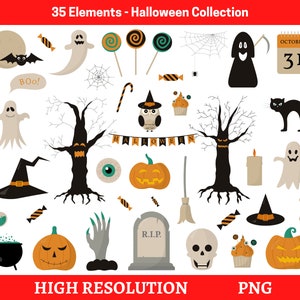 Halloween Clipart, Pumpkin Clipart, Ghost Clipart, Mystic Clipart ...