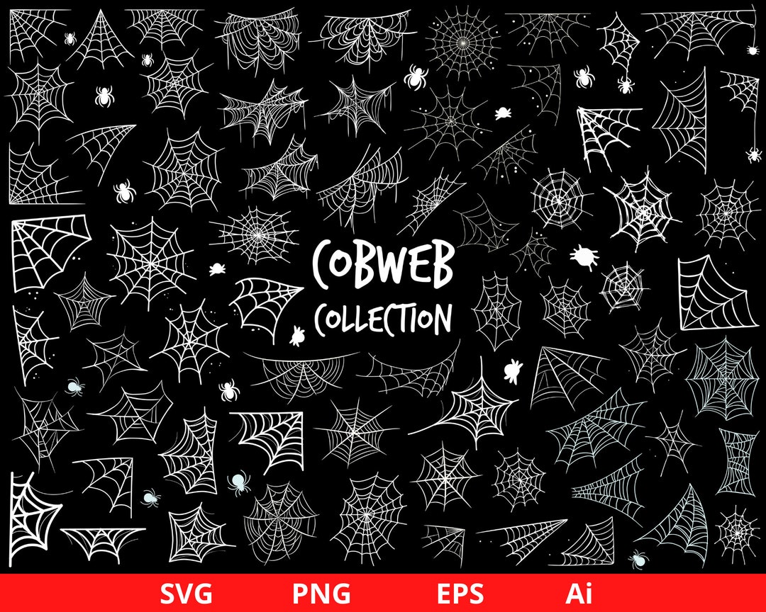 Halloween Cobweb Clipart, Spider Web SVG Bundle, Cobweb Svg, Halloween ...