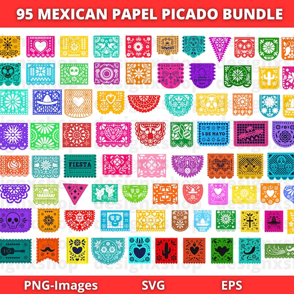 Papel Picado Clipart - Etsy