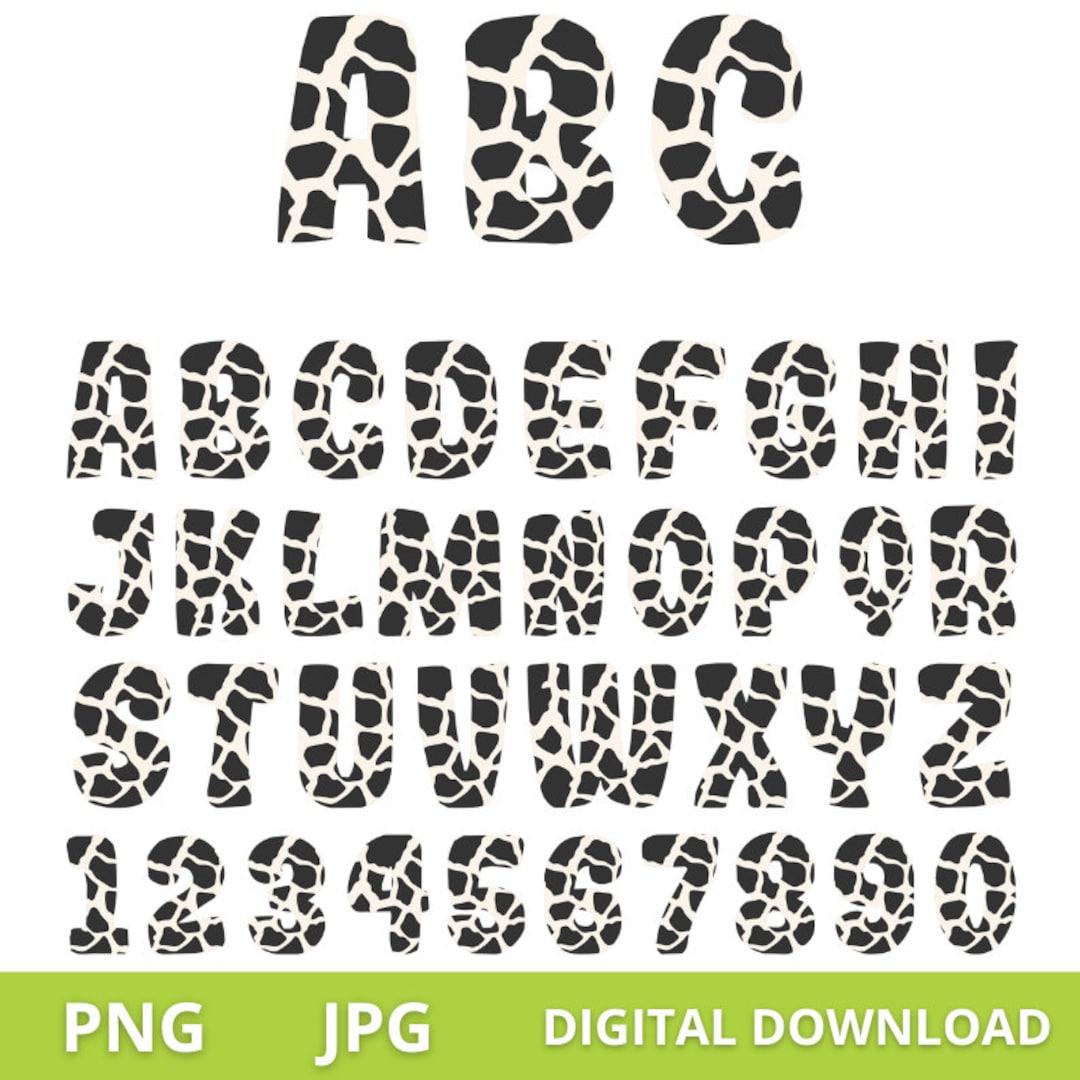 Cow Alphabet | Cow Letters | Cow Font | Cow Print | Cow Pattern | Cow ...