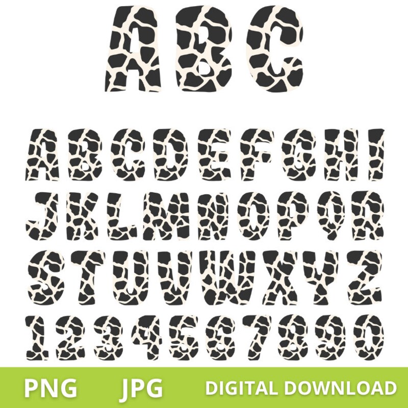 Cow Print Font - Etsy