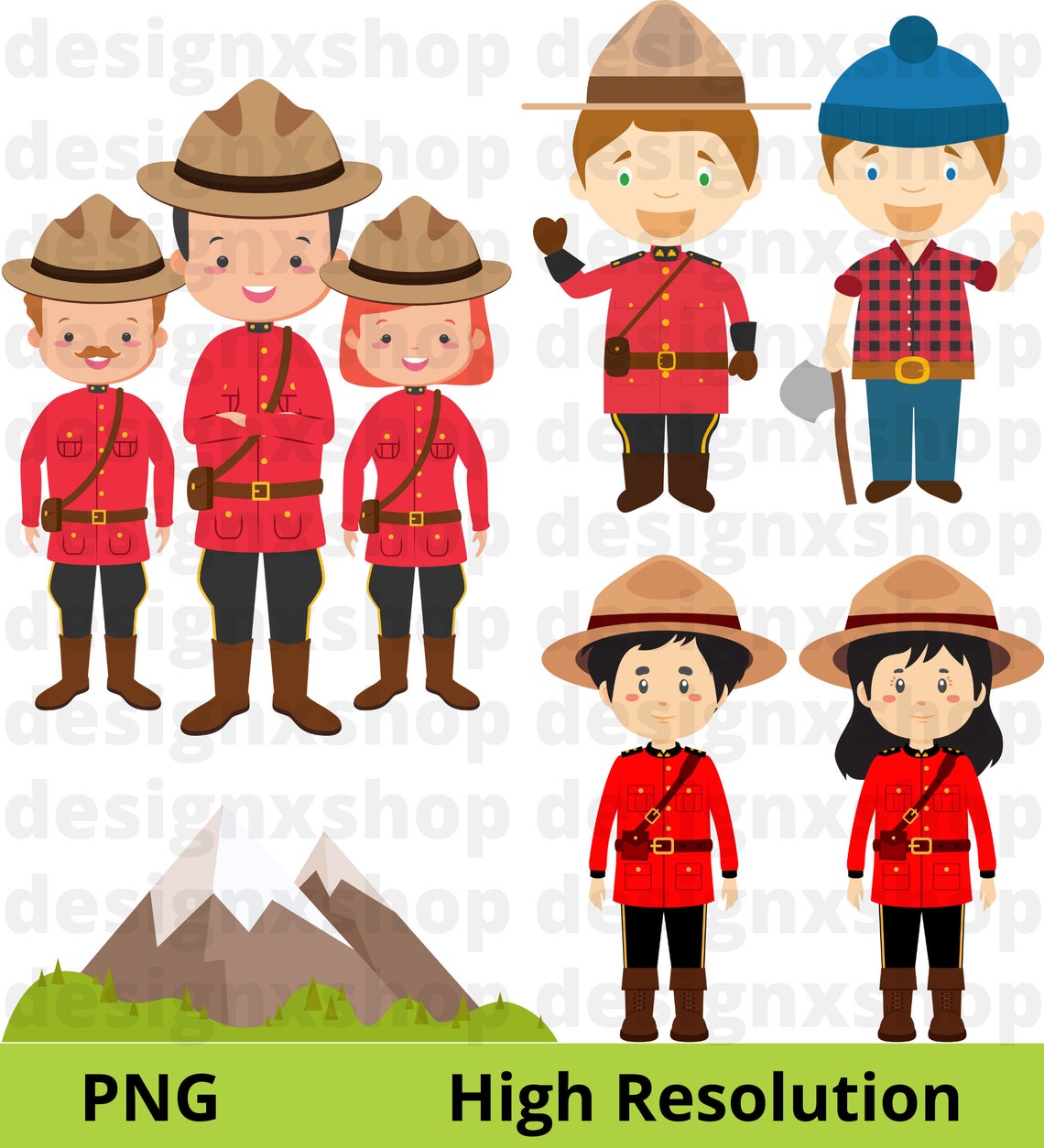 Canada Travel Clipart: Canadian Animals & Landmarks (SVG, PNG) - Etsy ...