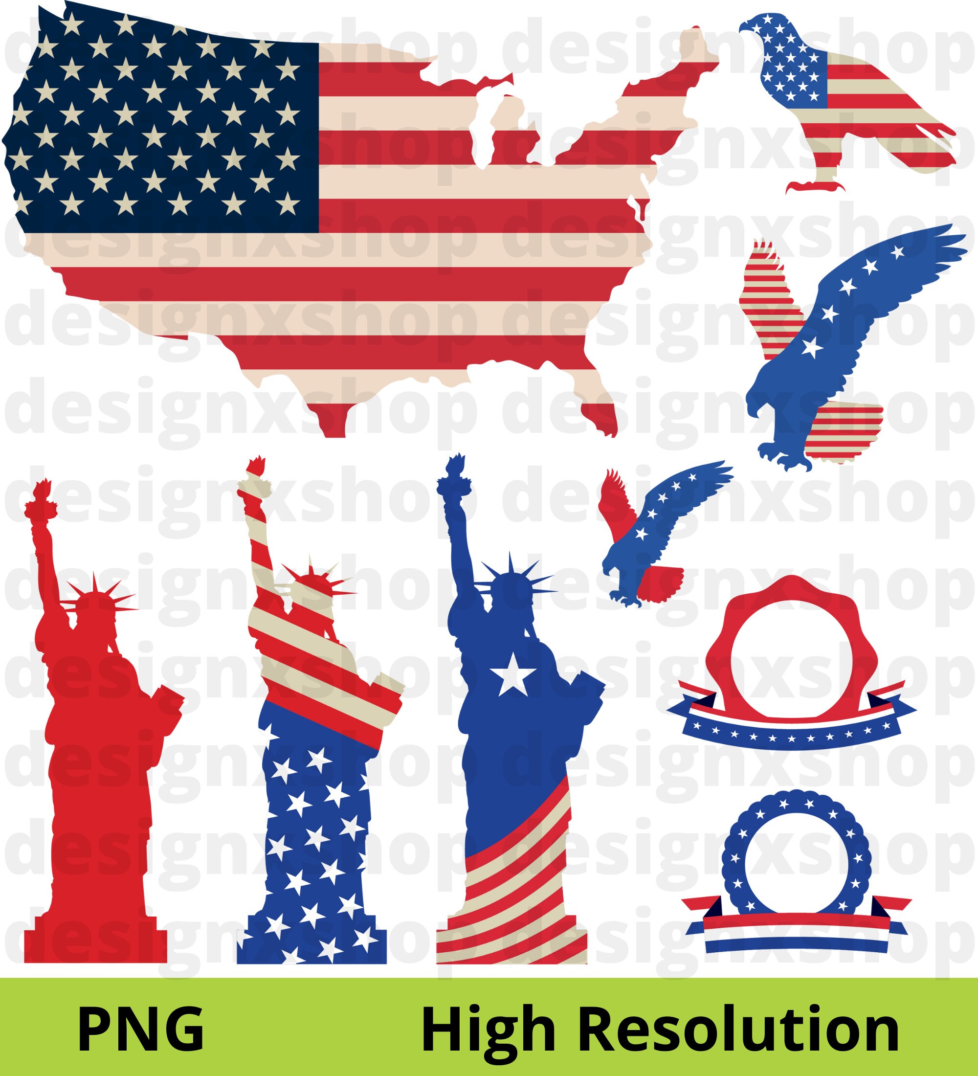Independence Day Clipart Fourth of July Clipart 4th of July - Etsy
