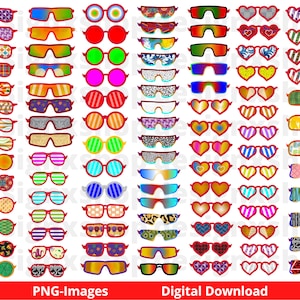 Sunglasses Clipart, Rainbow Glasses Clipart, Glasses Clipart, Summer ...