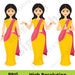 Indian Women Clipart, Fashion Girls Clipart, Indian Girls, Indian ...