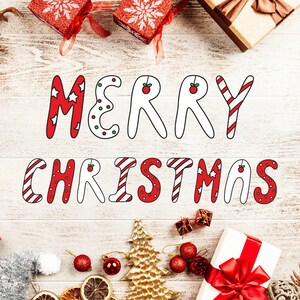 Christmas Alphabet Clipart, Holiday SVG Letters, Christmas Alphabet PNG ...