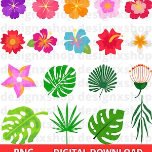 Luau Clipart, Tropical Luau Clipart, Hawaiian Luau Clipart, Tiki ...