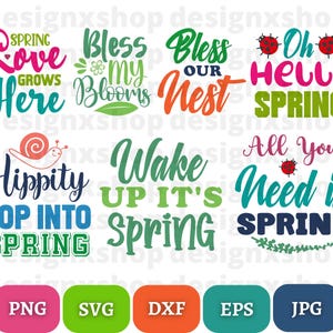 Spring SVG Bundle: Flower Clipart, Easter Designs (digital Download) - Etsy