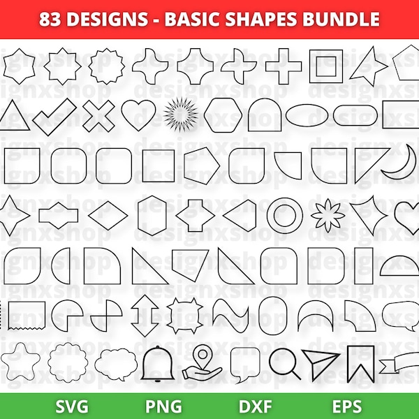 Basic Shapes Svg - Etsy