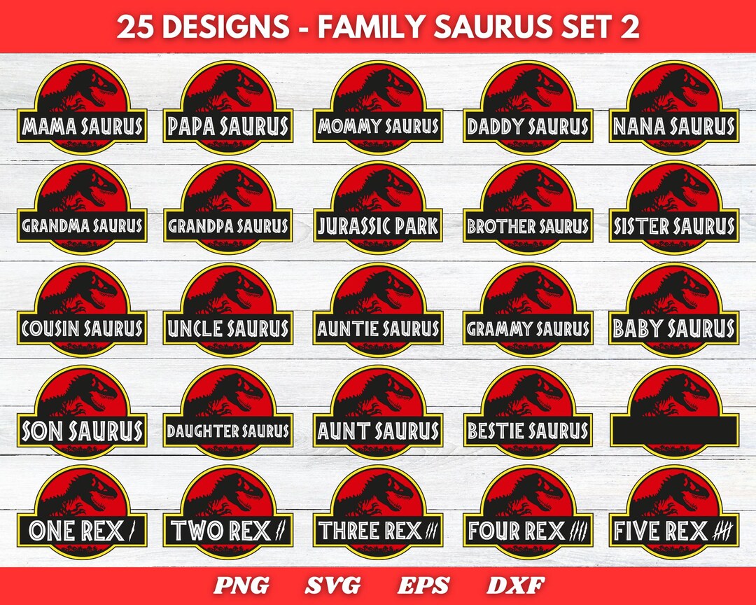 Family Saurus Bundle Svg Png, Family Dinosaur Svg, Dinosaur Family Svg ...