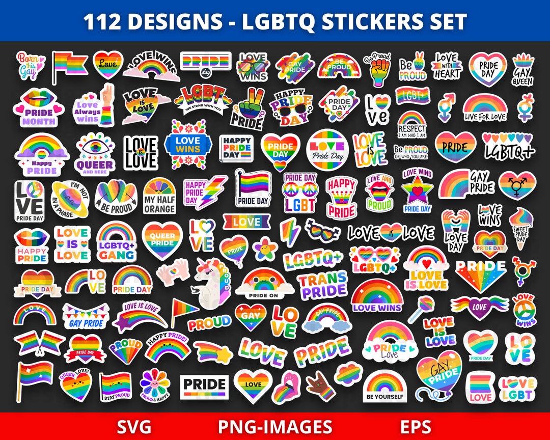 LGBTQ SVG Bundle, LGBT Svg, Lgbt Stickers, Pride Svg, Gay Pride Svg ...