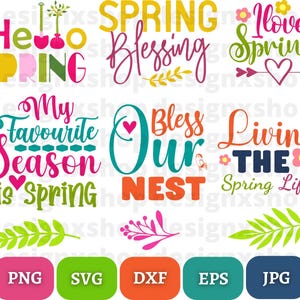 Spring SVG Bundle: Flower Clipart, Easter Designs (digital Download) - Etsy