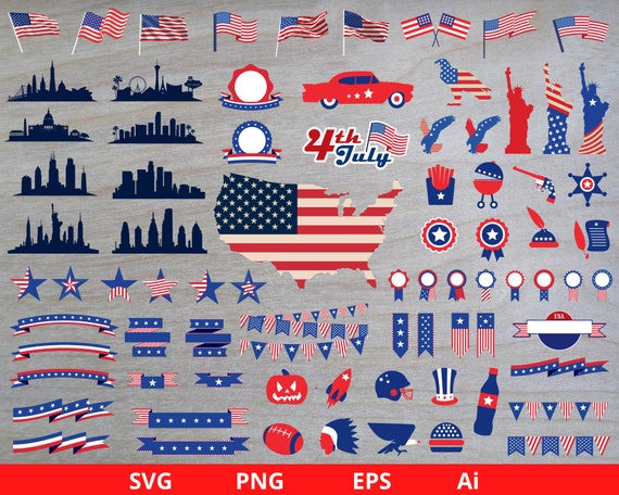 Independence Day Clipart Fourth of July Clipart 4th of July - Etsy