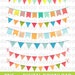 Bunting Banner Clipart, Garland Clipart, Party Flag Clipart, Bunting ...