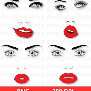 Woman Face SVG, Woman Svg, Woman Head Svg, Eyelashes Svg, Lips Svg ...
