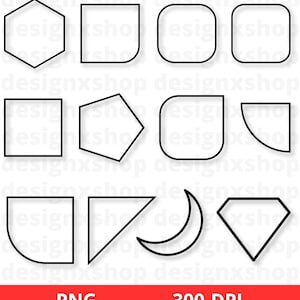 Basic Shapes SVG Bundle, Geometric Shapes Svg, Name Frame Tags Svg ...