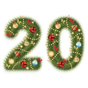 Christmas Numbers Clipart, Christmas Letters, Fonts, Alphabet, SVG, PNG ...