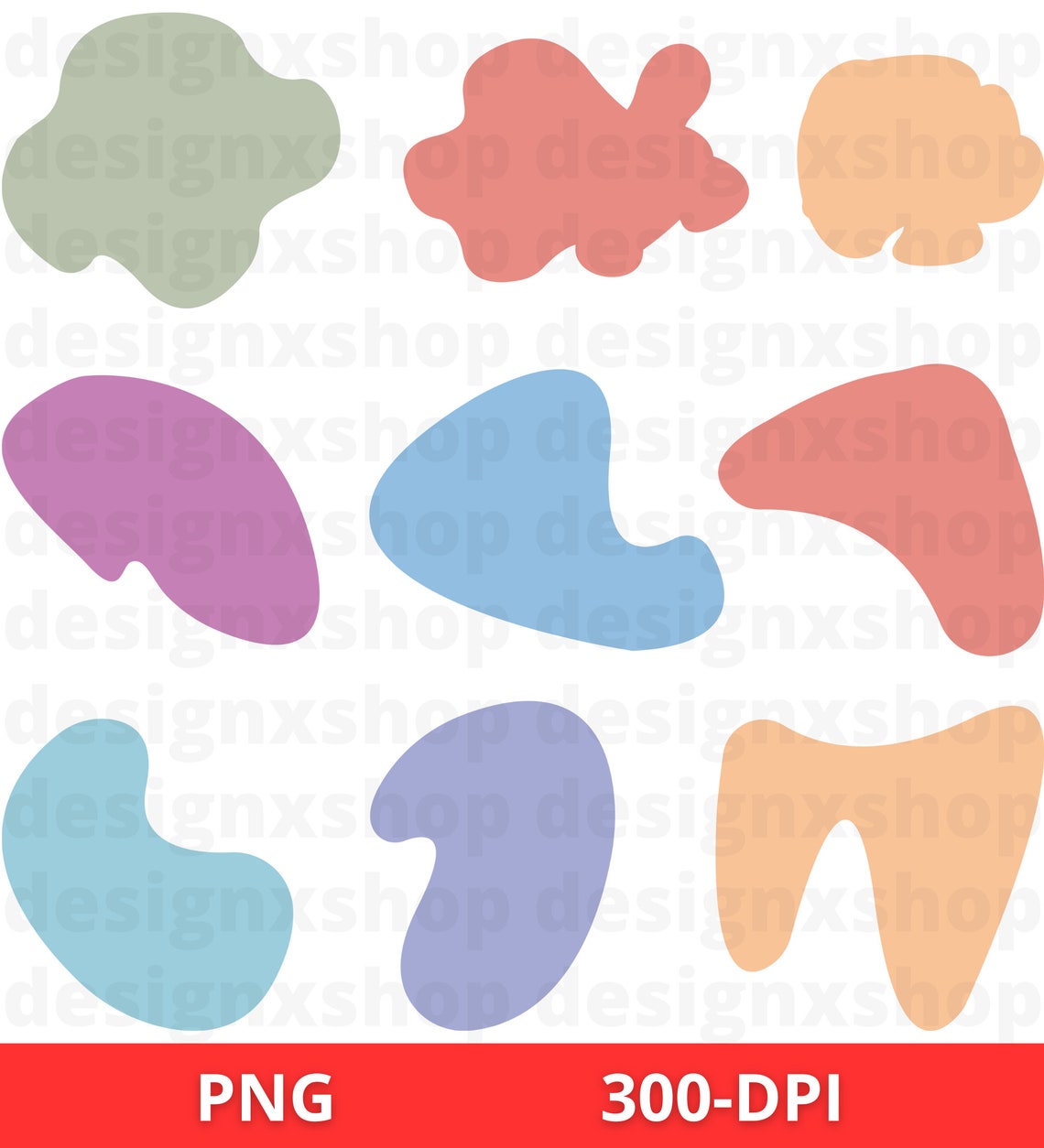 Abstract Shapes SVG Bundle, Shapes Clipart, Shape Background, Splatter ...