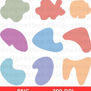 Abstract Shapes SVG Bundle, Shapes Clipart, Shape Background, Splatter ...