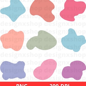 Abstract Shapes SVG Bundle, Shapes Clipart, Shape Background, Splatter ...