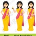 Indian Women Clipart: Fashion Girls, Culture Art (SVG, PNG) - Etsy