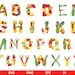 Vegetables Alphabet Clipart, Vegetables Clipart, Vegetables Letters ...