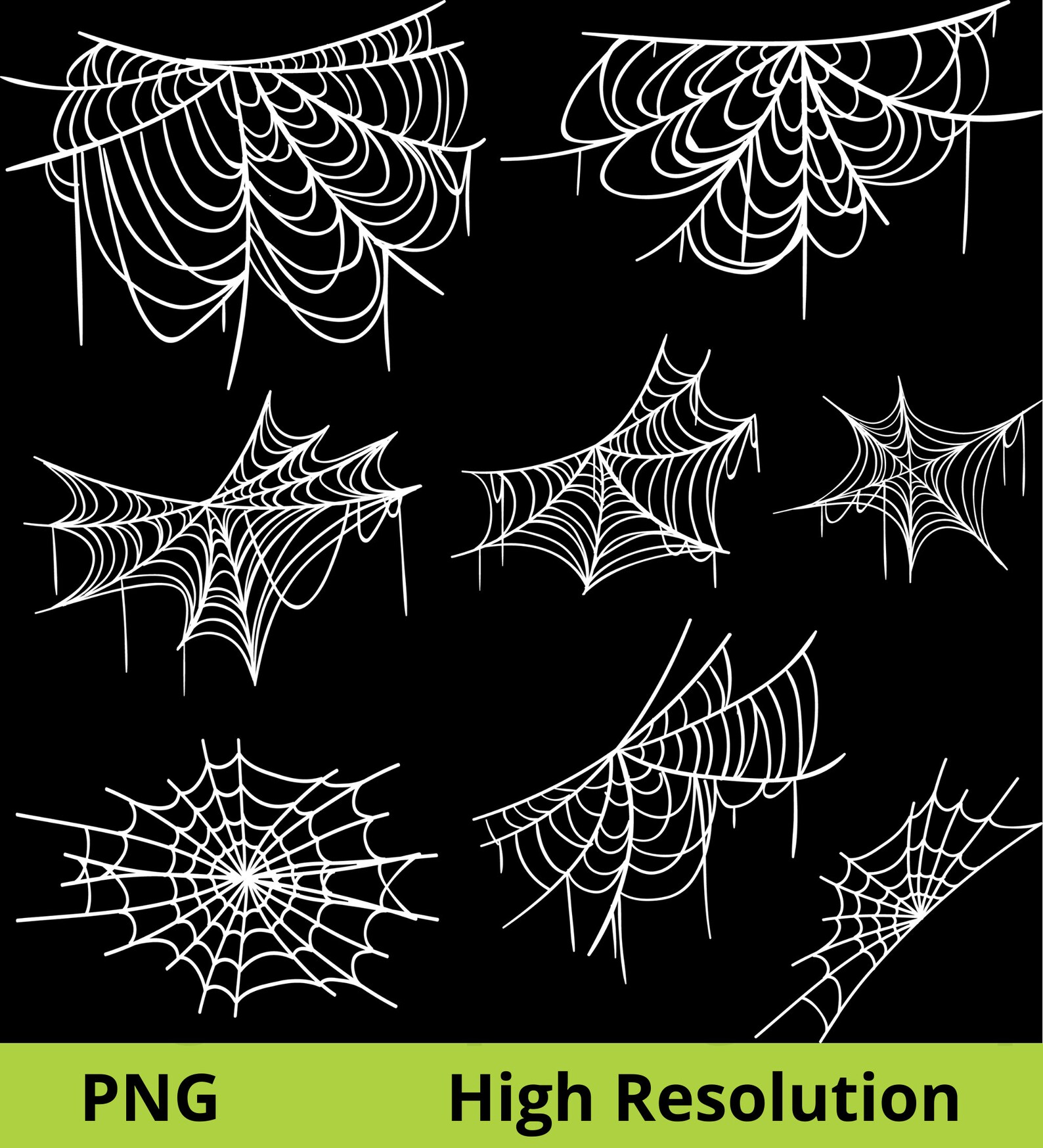 Halloween Cobweb Clipart Spider Web SVG Bundle Cobweb Svg - Etsy