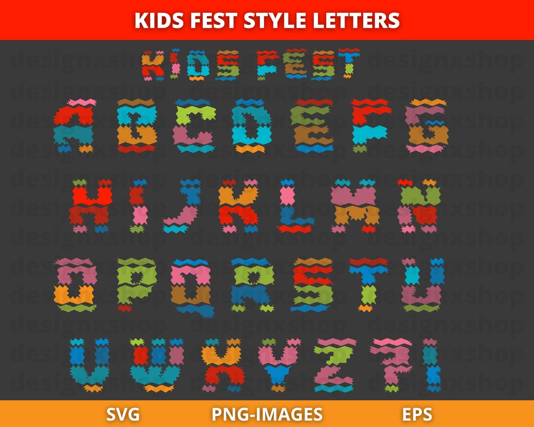 Alphabet Clipart, Funny Colored Font, Carnival and Fiesta, Fun ...