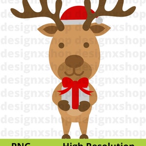 Christmas Reindeer Clipart, Reindeer Svg, Christmas Svg, Reindeer Svg ...