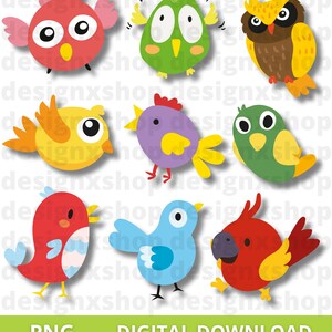 Cute Birds Svg Bundle, Cute Funny Birds Clipart, Birds Svg, Spring ...