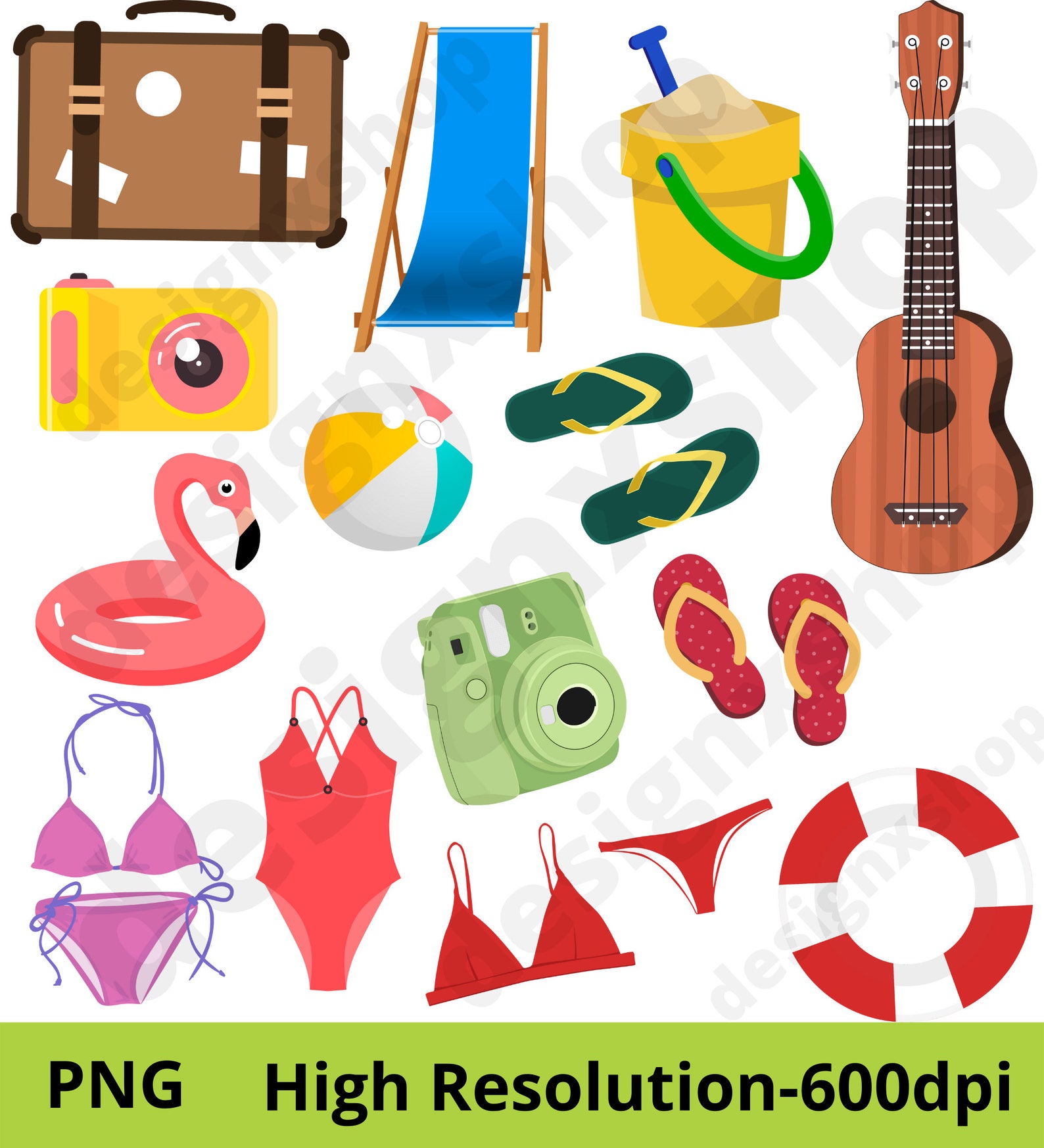 Summer Clipart Set Summer Clipart Popsicles Clipart Beach - Etsy