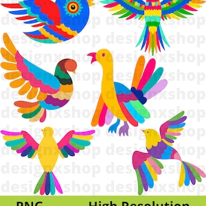 Mexican Otomi Clipart, Otomi Clipart, Mexico Clipart, Colorful Mexican ...