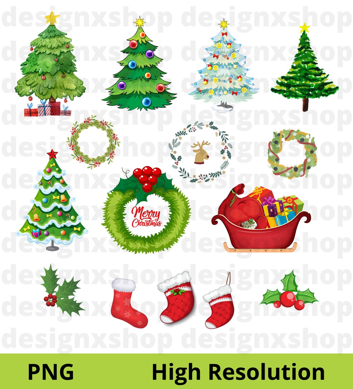 CHRISTMAS SVG BUNDLE Christmas Clipart Christmas Svg Files - Etsy