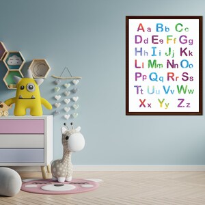 3 Educational Printable Posters for Kids, Alphabet Print, Numbers Print ...